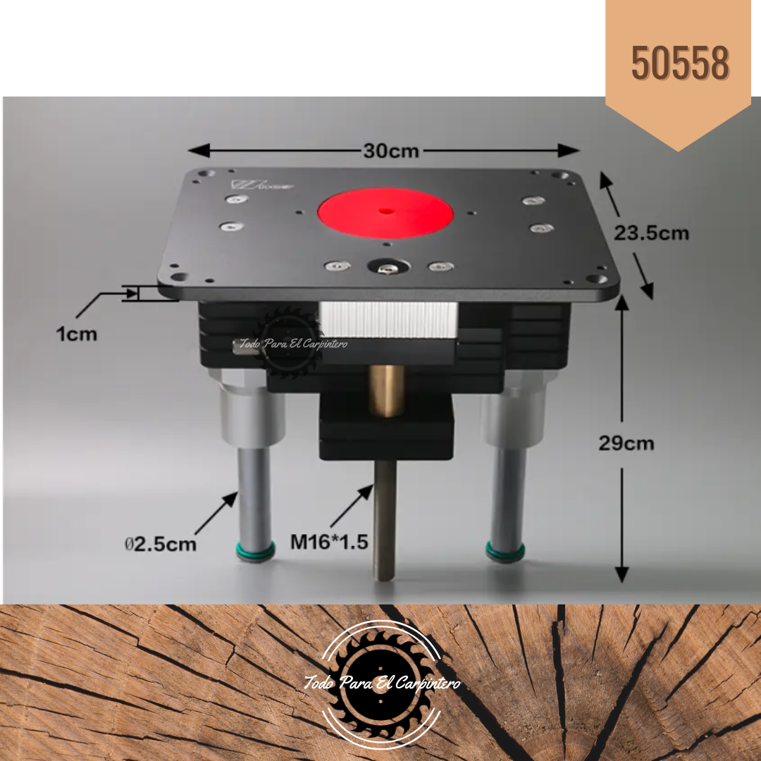 Base regulable para mesa invertida router aluminio + baquelita 50558 ...