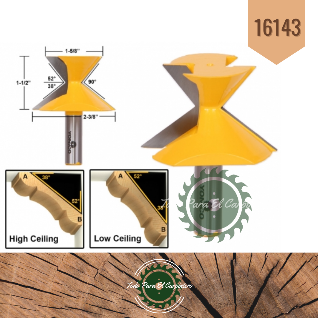 Fresa Tirador cajonera Yonico 16143 | TPC Tools