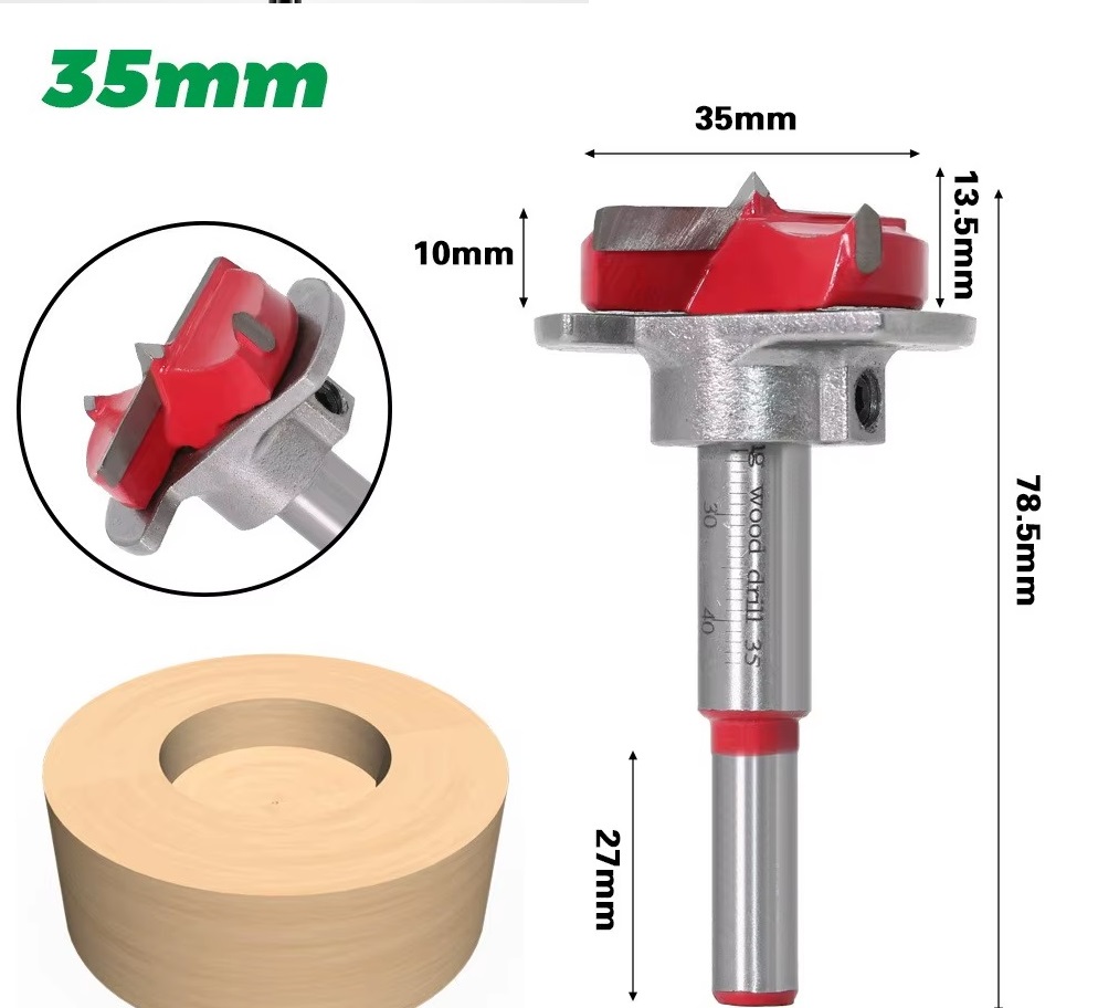 Mecha Forstner 35 mm con tope | TPC Tools